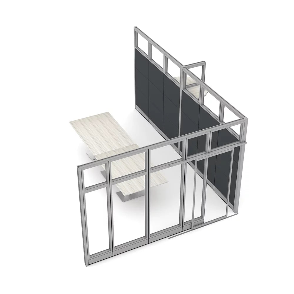 Conference Room with Table Divider | Sapphire Wall System | 15x18x108"